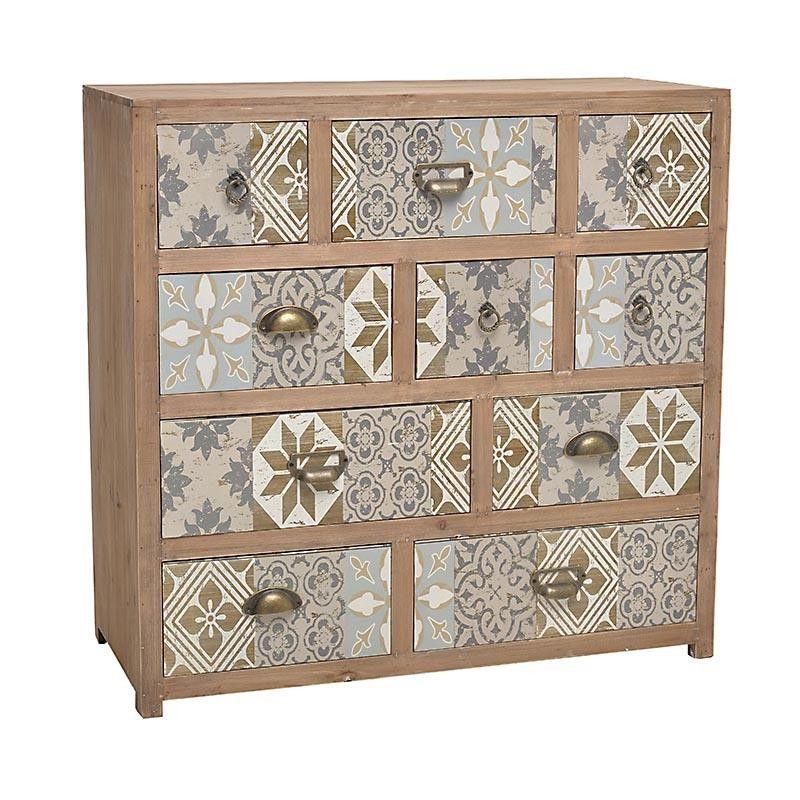 WOODEN DRAWER IN BEIGE-GREY COLOR 80X35X80